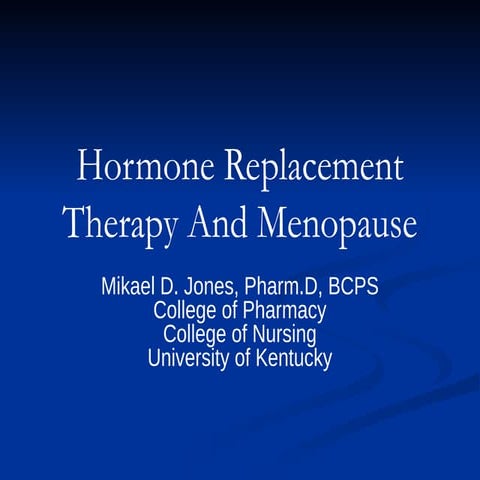 HORMONE REPLACEMENT THERAPY (HRT) | PPTX