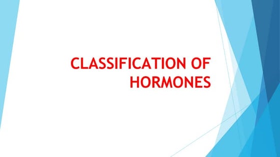 Biochemistry of hormones | PPTX | Hormonal Disorders | Endocrine and ...