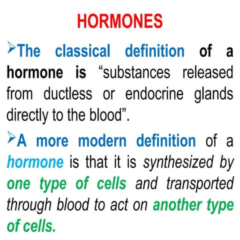 HORMONES.ppt of biochemistry its all about hormones | PPT