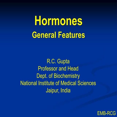 Hormones - general features | PPTX | Endocrine and Metabolic Diseases ...