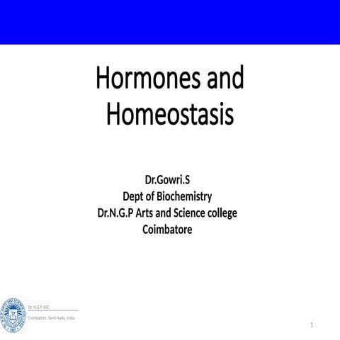 Hormones and their Homeostasis Mechanism | PPTX