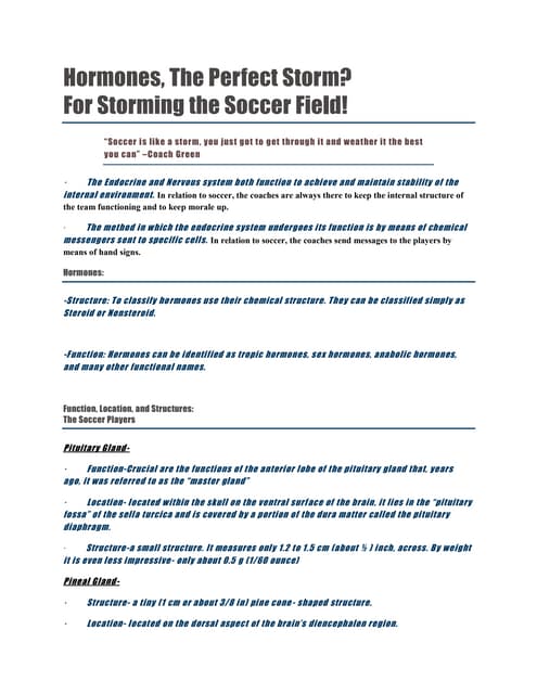 Hormones the perfect storm | PPT