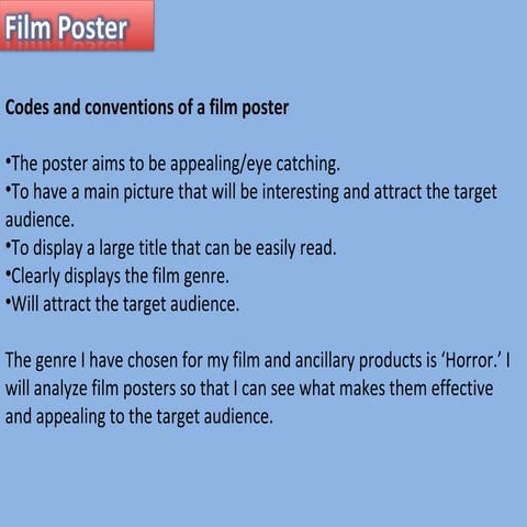 film poster evaluation | PPTX