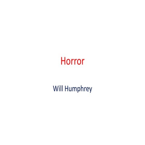Horror | PPT