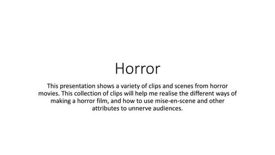 Horror Presentation | PPT