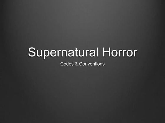 Horror mindmap | PPT