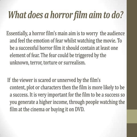The Psychology of Fear - Why We Love Horror Movies | PDF