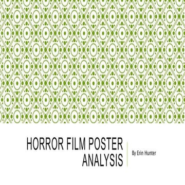 Horror film poster analysis | PPT
