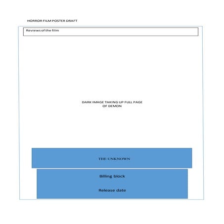 Horror film poster and magazine draft | DOCX