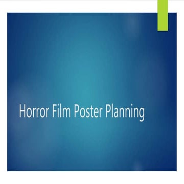 Horror film poster planning | PPTX