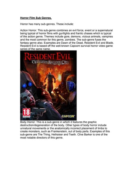 Horror film research | PPT