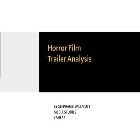 Horror Film Trailer Analysis | ODP