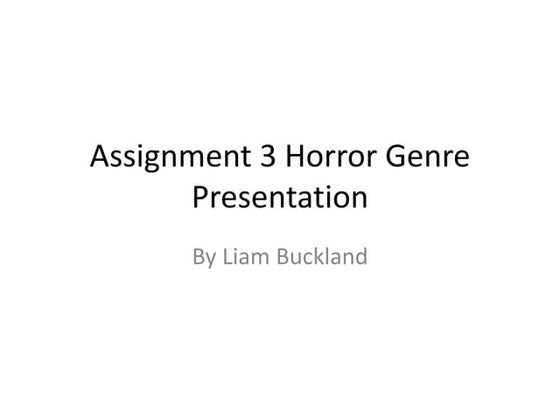 Codes, conventions and sub genre of horror | PPT