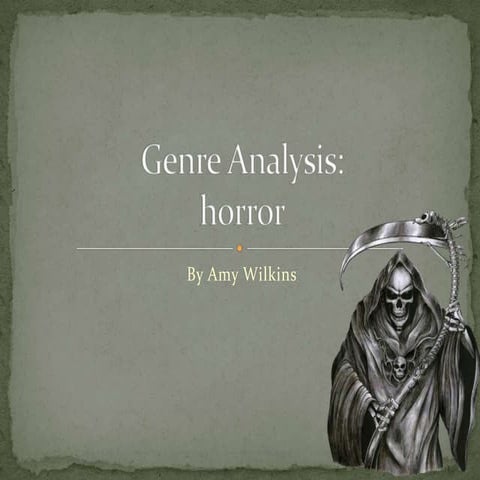 The horror genre | PPTX