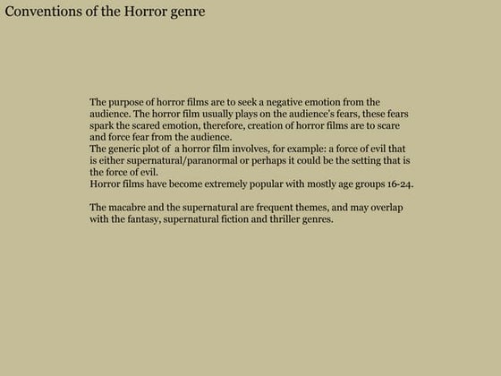 Conventions of the horror genre | PPT