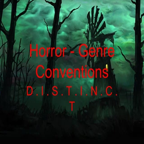Ideas and Conventions In Supernatural/ Psychological Horror | PPTX