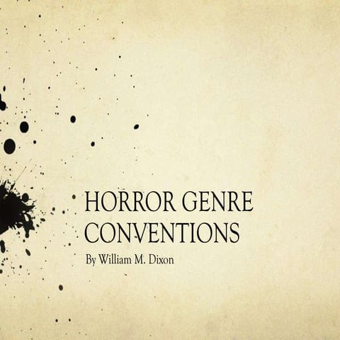 Horror codes and conventions power point | PPTX