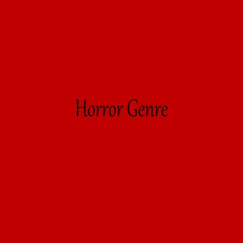 Horror genre 'distinct' powerpoint | PPT