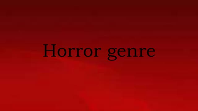 Codes and conventions in the horror genre | PPTX
