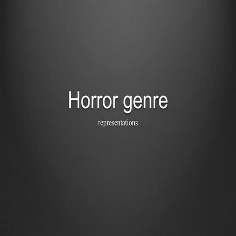 Horror genre representations | PPT