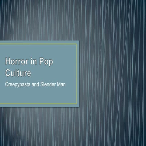 Horror in pop culture | PPTX