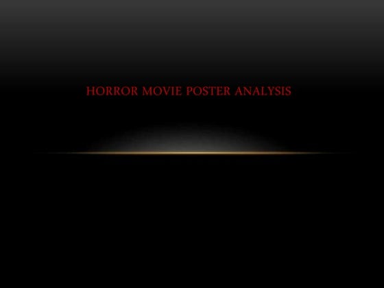 Horror movie poster analysis 3 | PPT