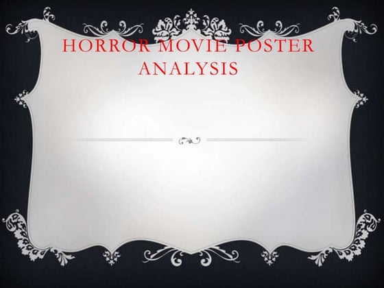 Horror movie poster analysis 3 | PPT