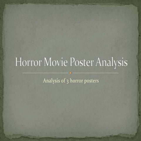 Horror Poster Analysis | PPTX