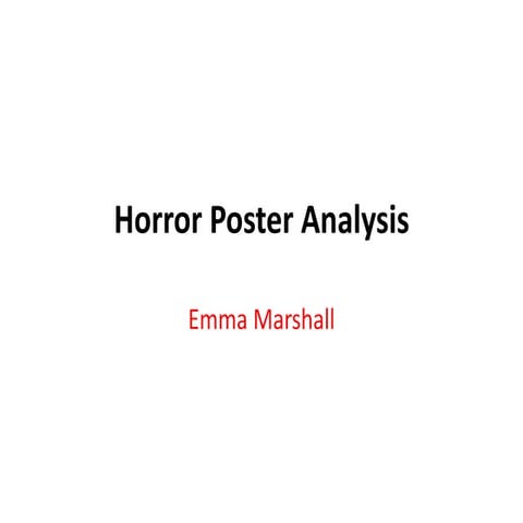 Horror poster analysis | PPT