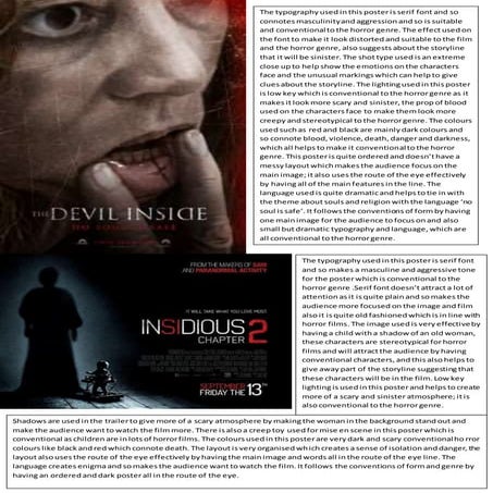 Horror film poster and magazine draft | DOCX