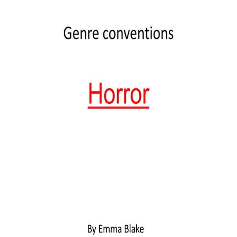 Horror powerpoint | PPT