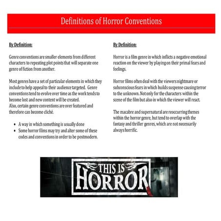 Horror sub genres | PPTX
