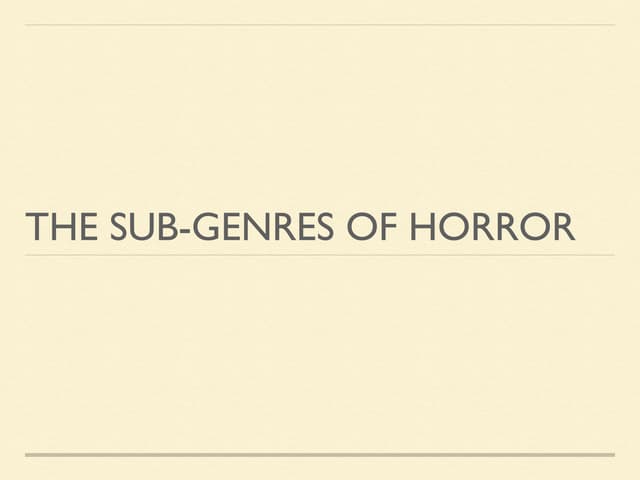 Conventions of the Fantasy genre | PPTX