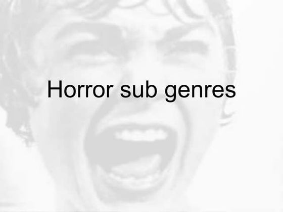 Types of horror film | PPT