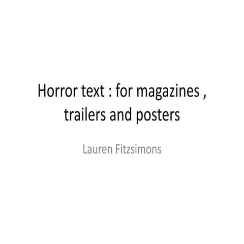 Horror text | PPTX