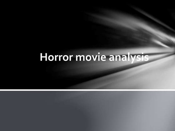 Codes and convection of horror | DOCX