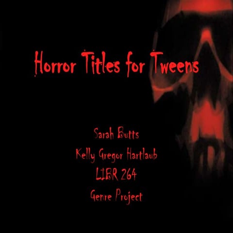 Horror titles for_tweens | PPTX