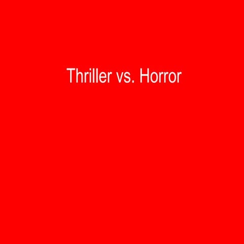 Horror vs thriller | PPT