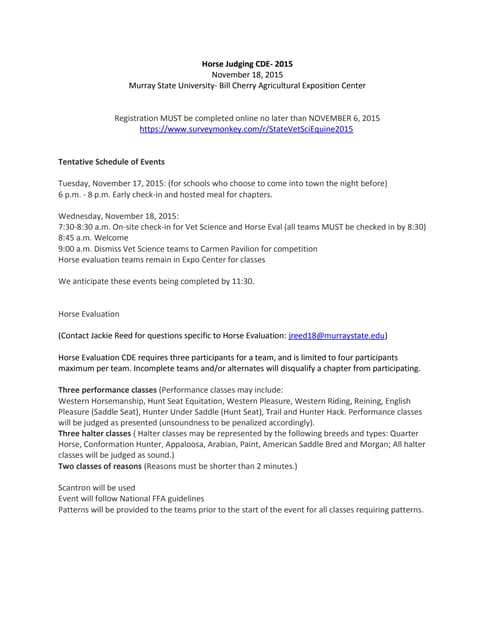 Horse judging cde 14 | PDF