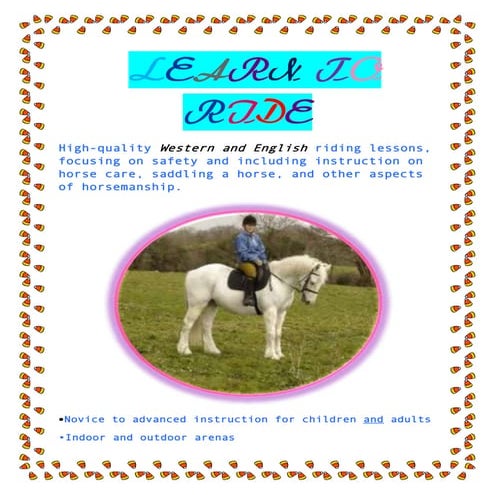 Horseback riding lessons flyer 2 | DOCX