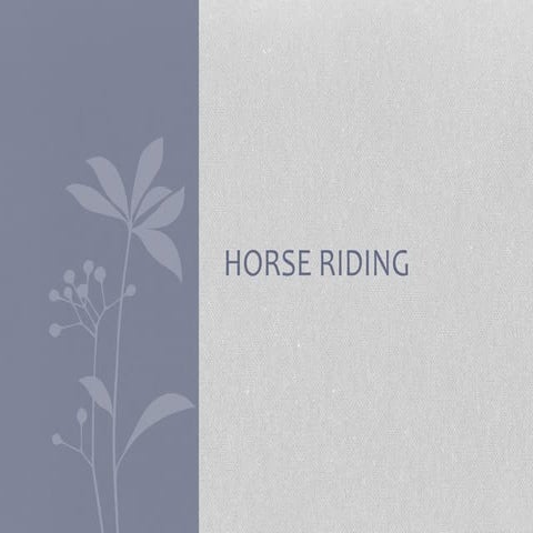 Horse riding | PPTX