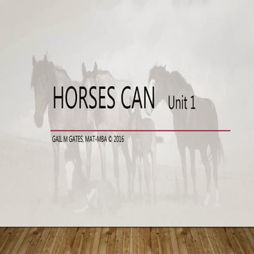 Horses for Early Learners | PPTX