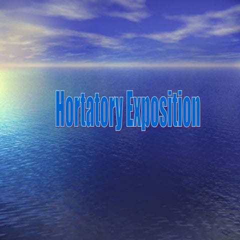 Hortatory Exposition | PPT