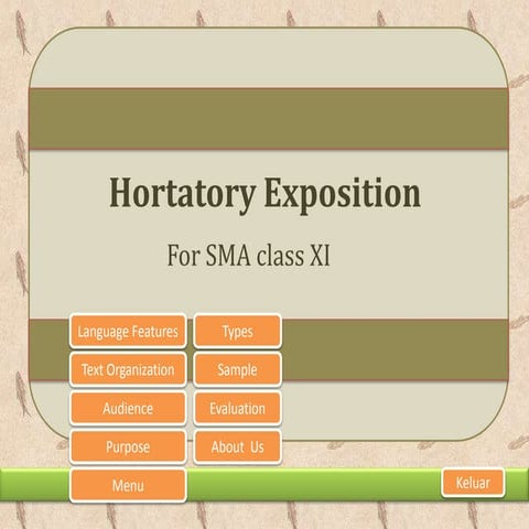 Hortatory exposition | PPTX