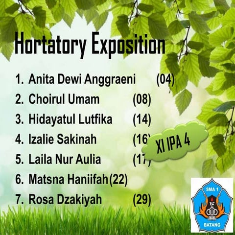 Hortatory exposition | PPTX