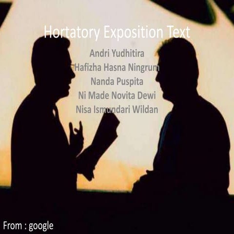 Hortatory exposition text | PPT