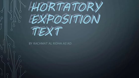 Hortatory Exposition PowerPoint | PPT | Lifestyle | Genres