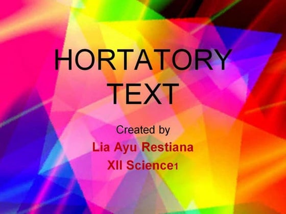 Hortatory Exposition PowerPoint | PPT | Lifestyle | Genres