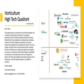 Horticulture high tech quadrant november 2020 | PPTX