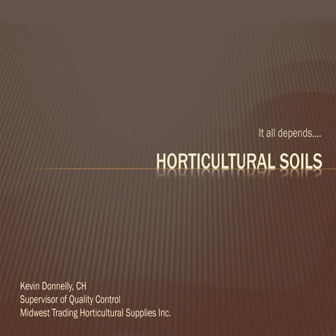 Horticultural Soils | PDF